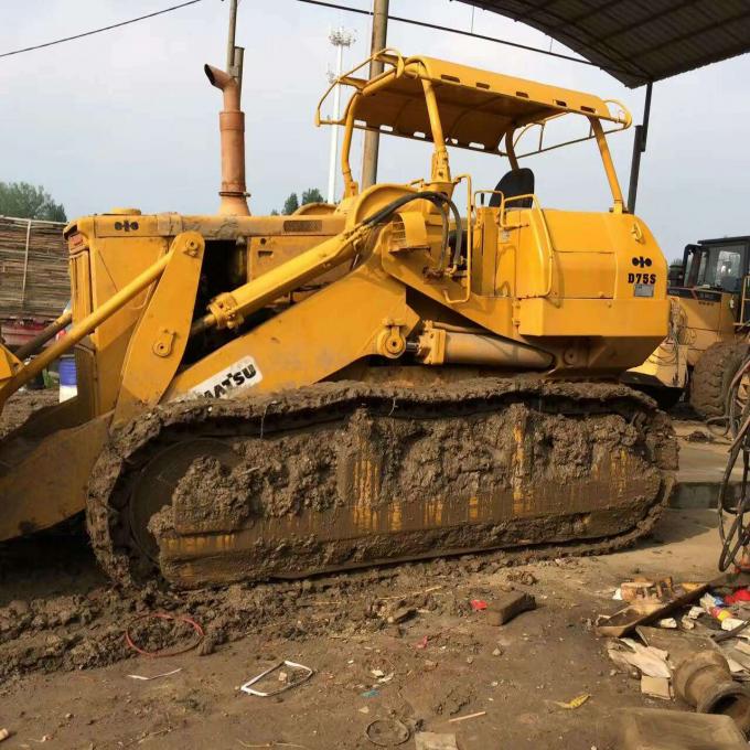 D75S-3 Used KOMATSU Loader , Komatsu Crawler Loader 200HP Cummins Engine